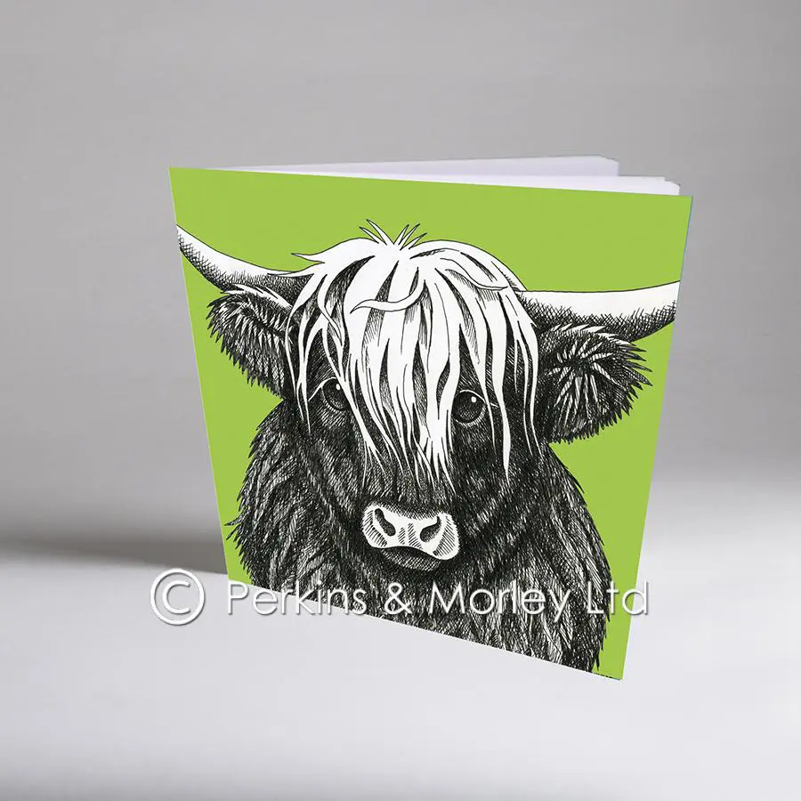 highland cow notebook - Perkins and Morley Designs