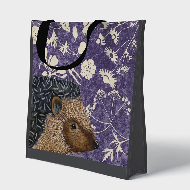 hedgehog wild wood tote bag - Perkins and Morley Designs